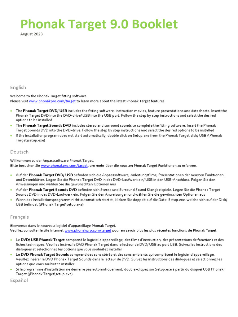 Phonak Target Booklet | PDF