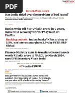 Provisioning Norms IRAC 2024 | PDF | Reserve Bank Of India | Loans