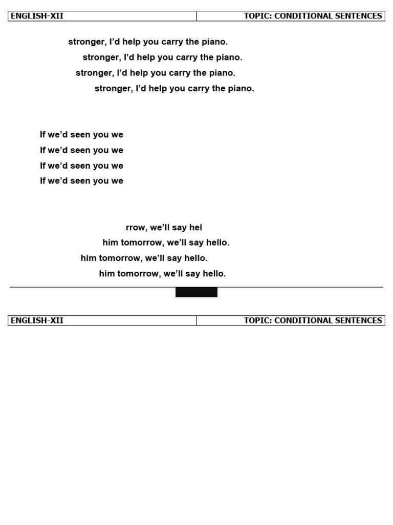 English-Xii-Conditional Sentences | PDF