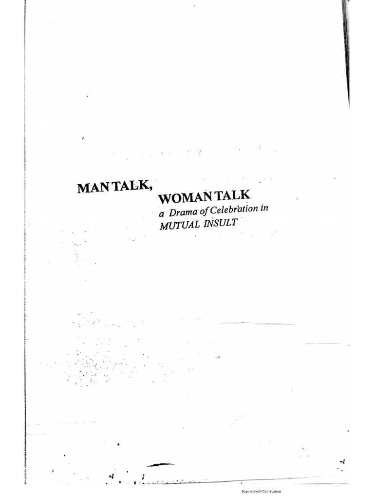 Man Talk Woman Talk... Ola Rotimi | PDF