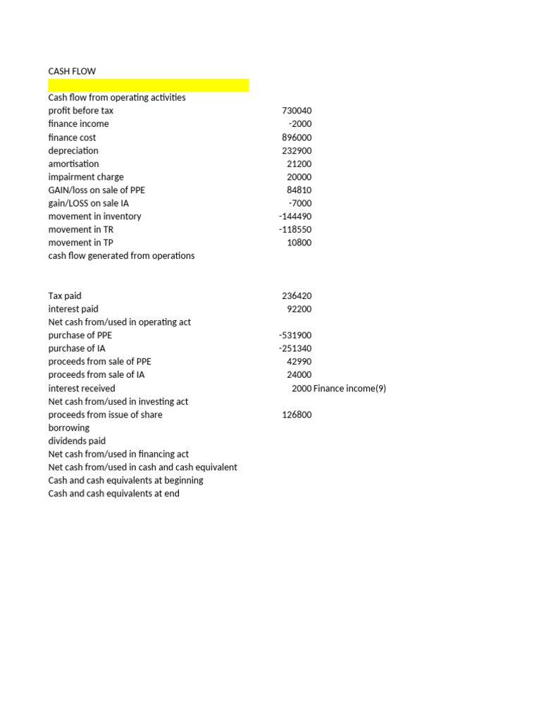 Cash flow | PDF