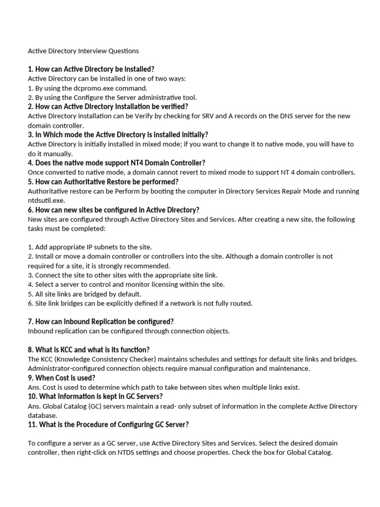 AD Questions 2 | PDF