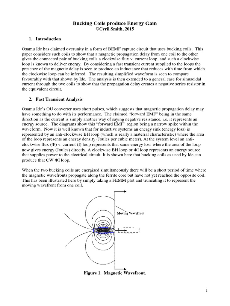 Bucking Coils Produce Energy Gain | PDF