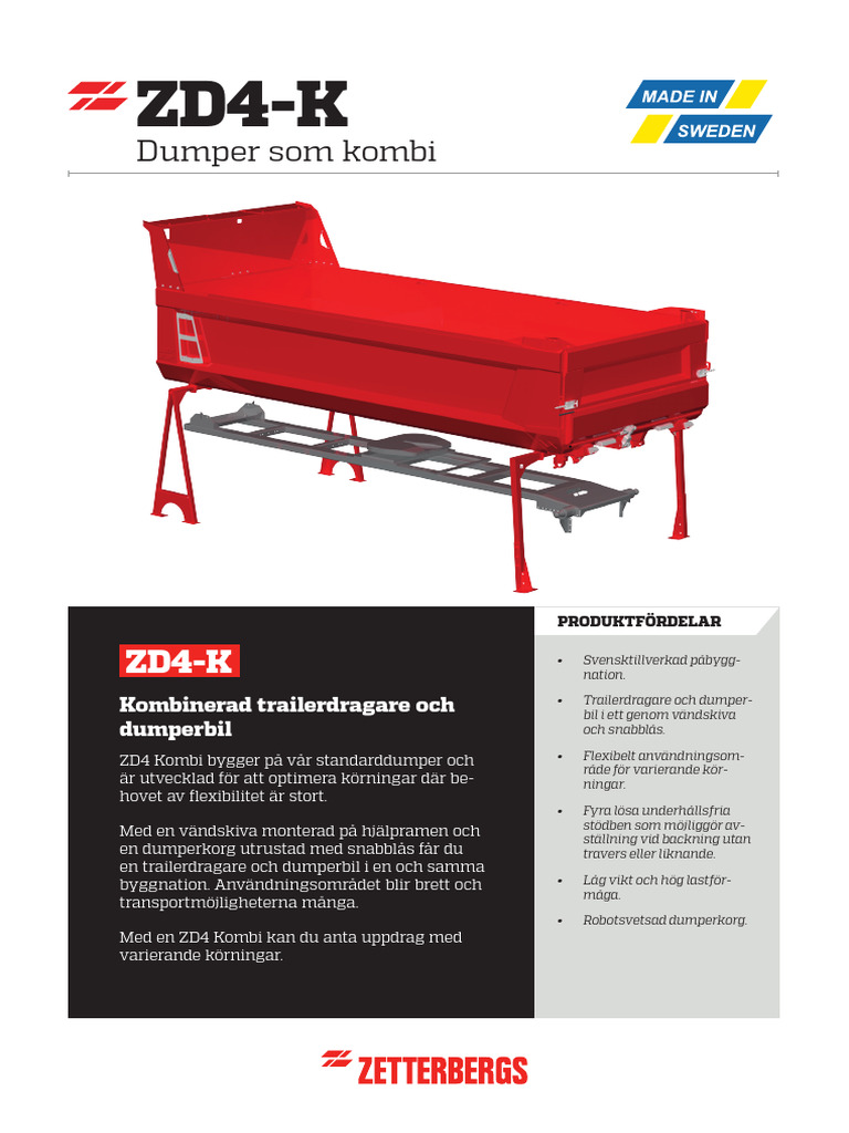 Dumper ZD4 K | PDF
