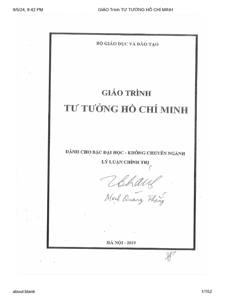 GIÁO Trình TƯ TƯ NG H CHÍ MINH | PDF