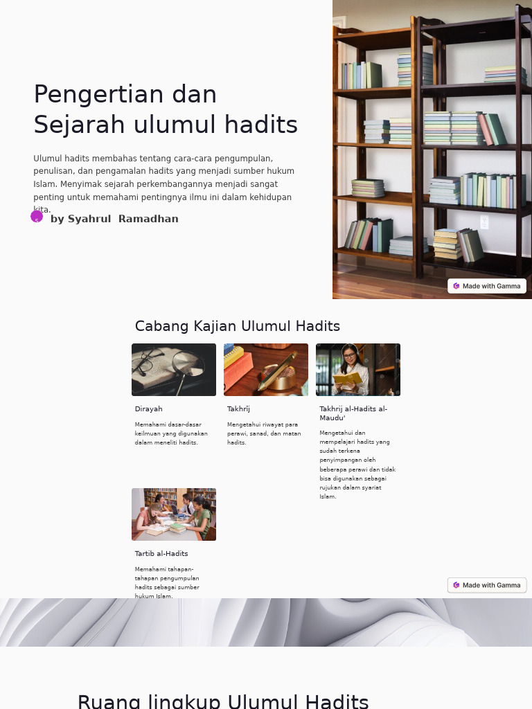 Pengertian Dan Sejarah Ulumul Hadits | PDF