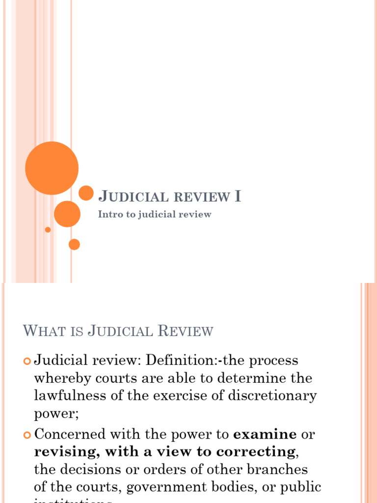 Judicial Review 1 | PDF
