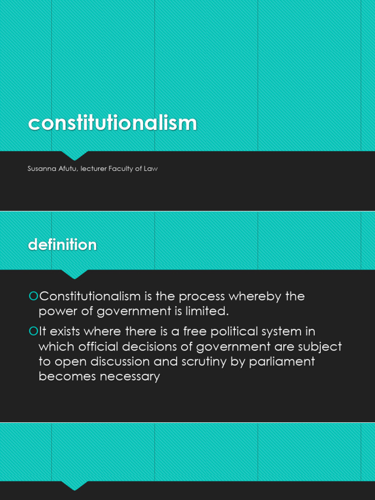 Constitutionalism | PDF