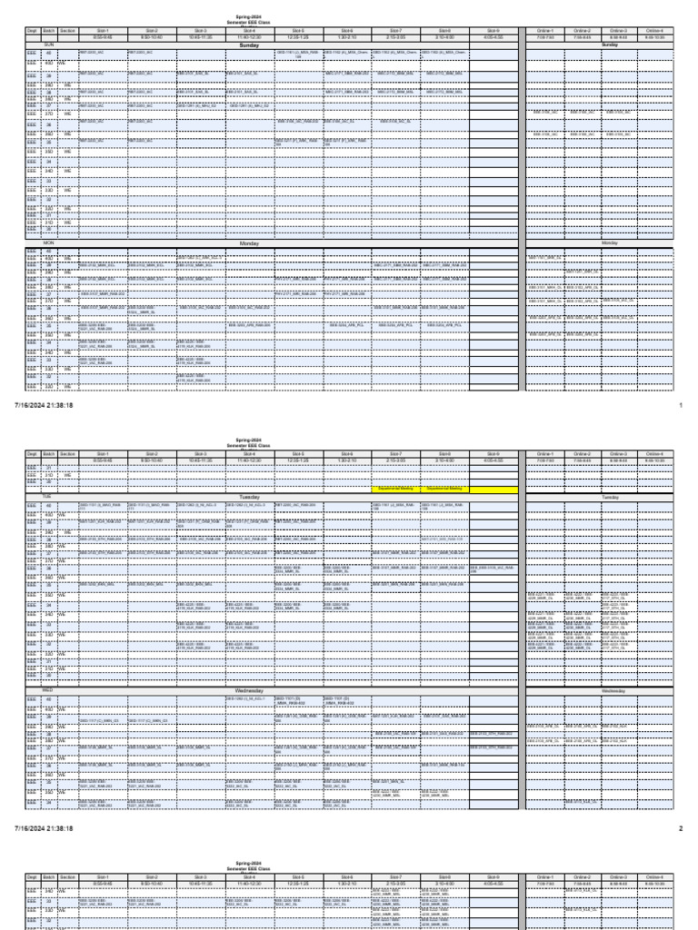 Fall-2024 EEE Class Routine - Routine | PDF