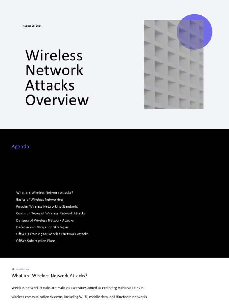 Wireless Network Attacks Overview | PDF