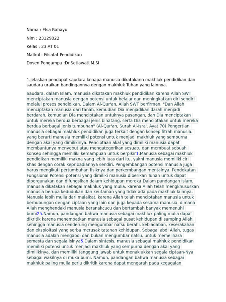 Quiz Filsafat Pendidikan | PDF