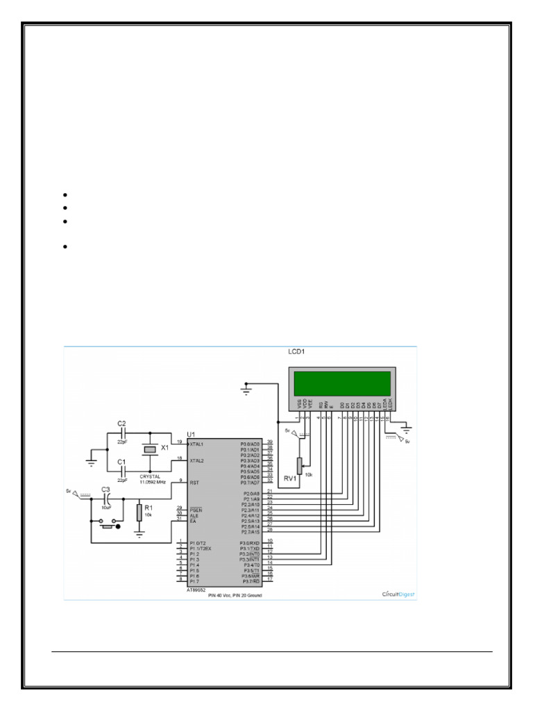 Module-05 Interfacing 8051 To LCD | PDF