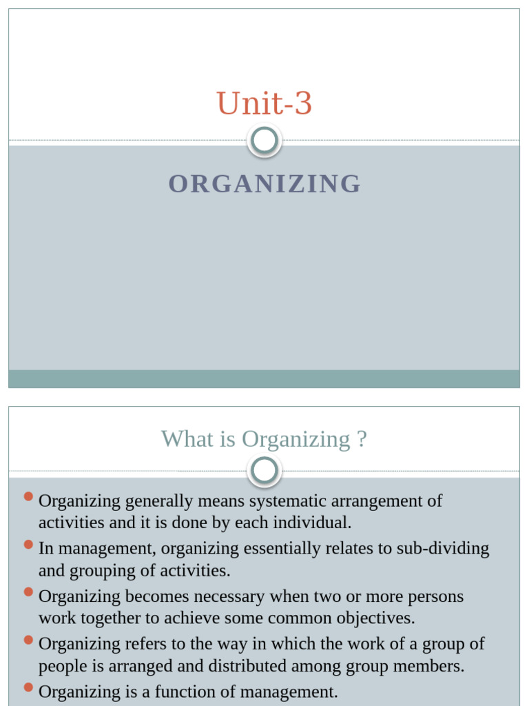 Unit-3 Organizing | PDF