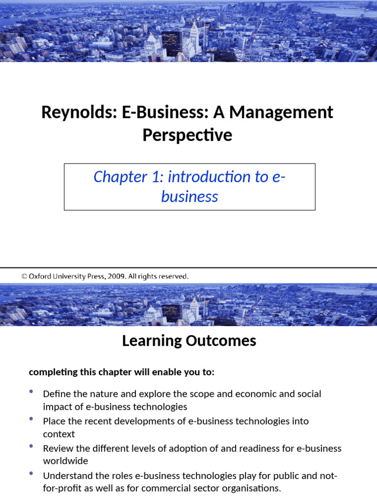 Chapter 1 - Introduction To E-Business | PDF