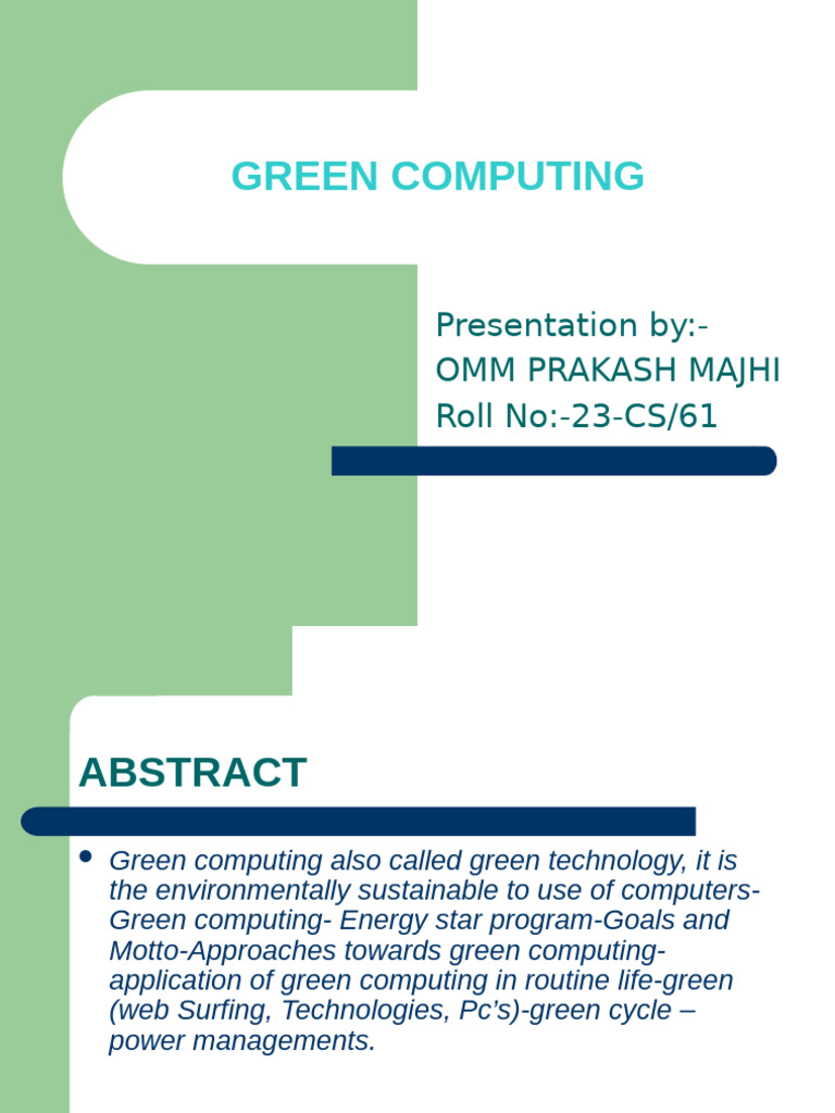 Green Computing Final | PDF