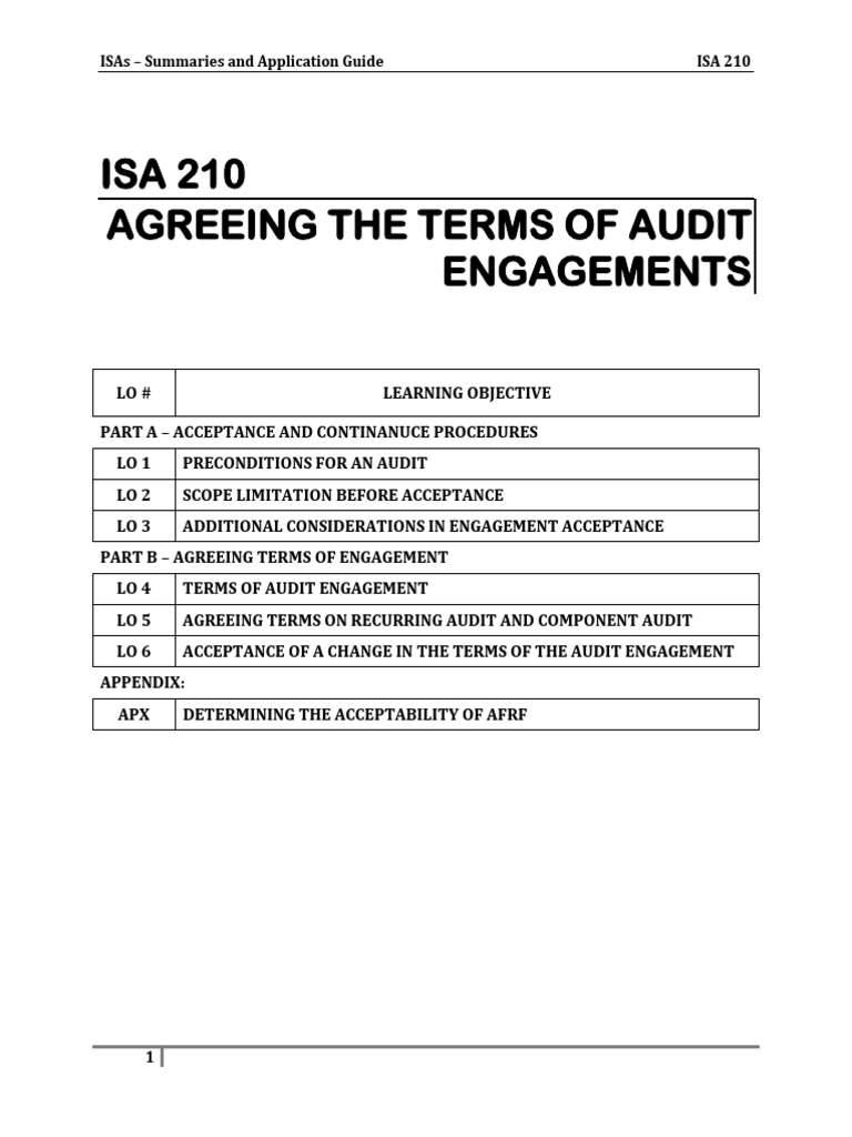 Isa 210 | PDF