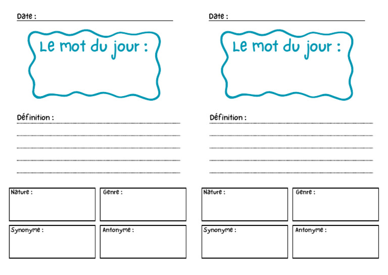 Le Mot Du Jour PDF | PDF