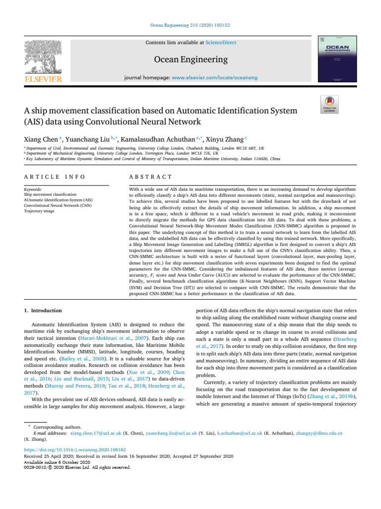 A Ship Movement Classification | PDF