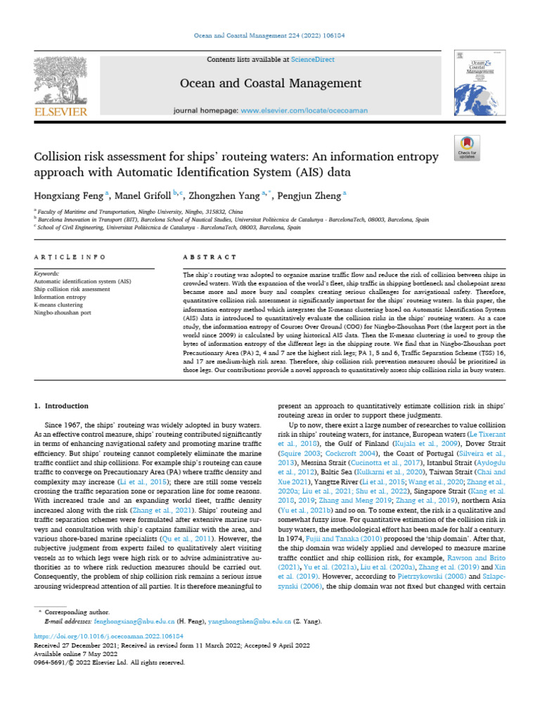 Colission Risk Assesment | PDF
