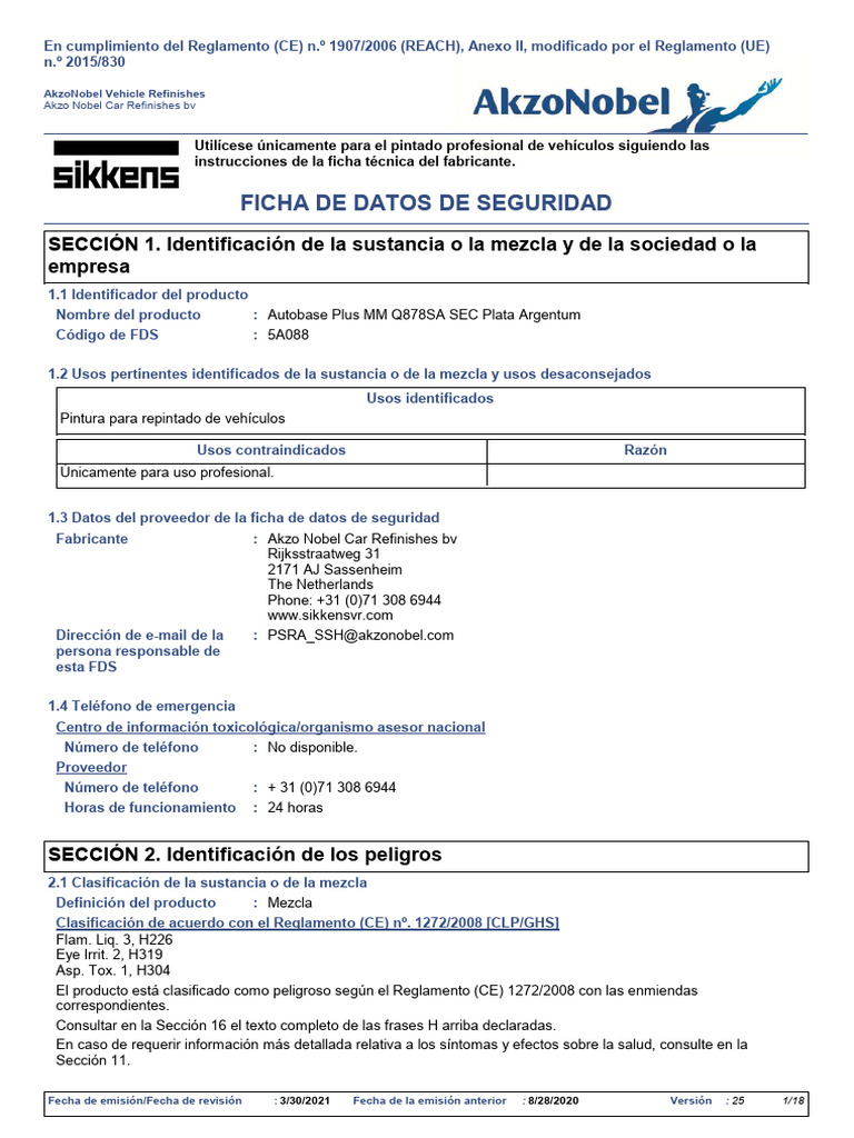 S01 Autobase Plus MM Q878SA SEC Plata Argentum ECES | PDF