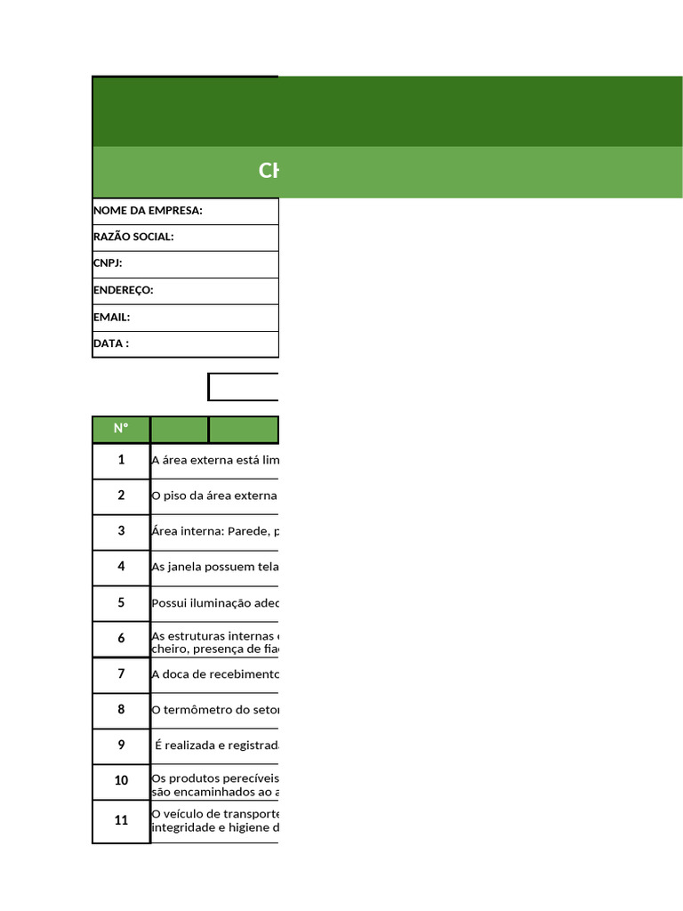 Checklist Açougue RBA | PDF