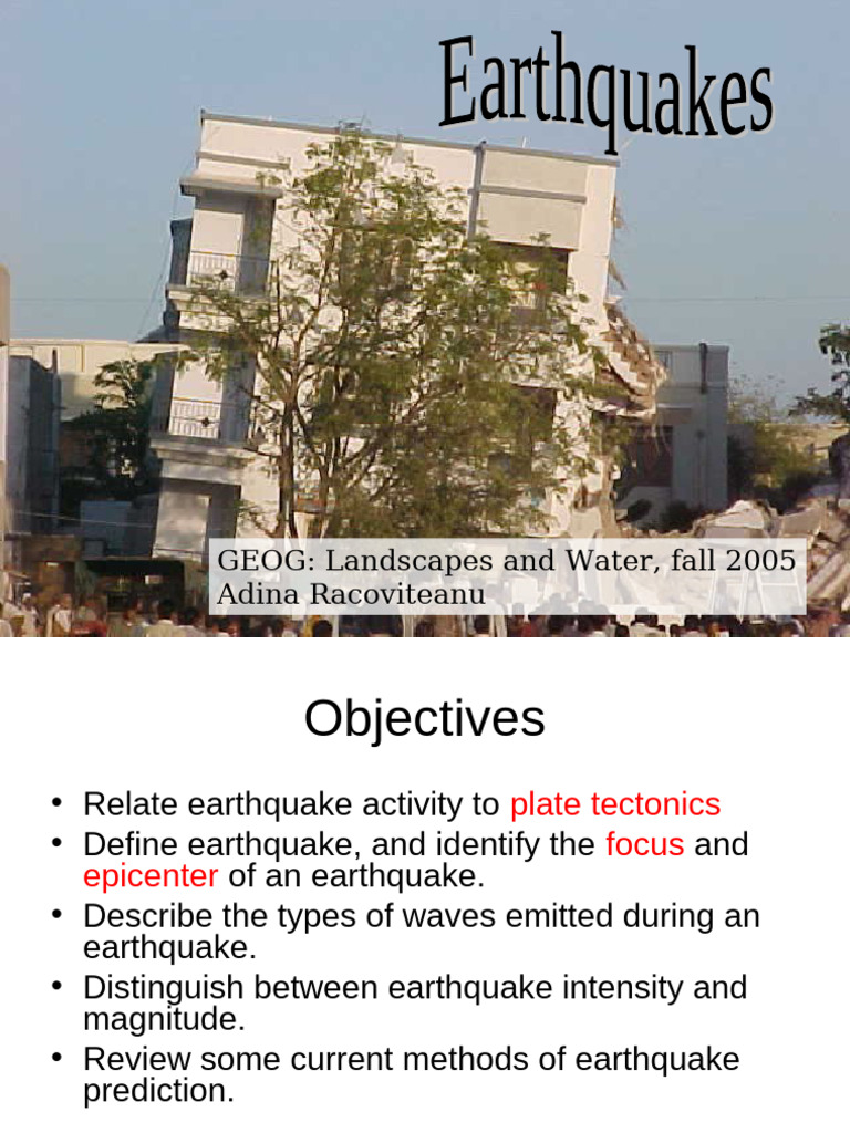 CH-5 Erathquake | PDF | Earthquakes | Science & Mathematics