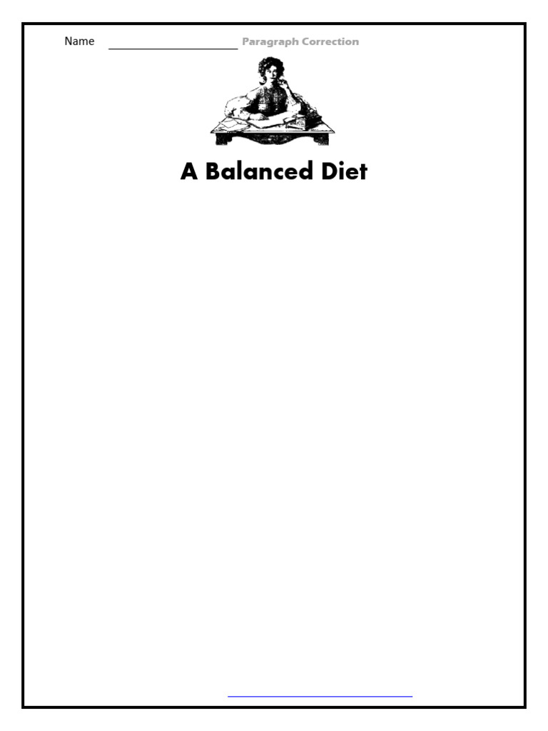 A Balanced Diet Editing Worksheet | PDF