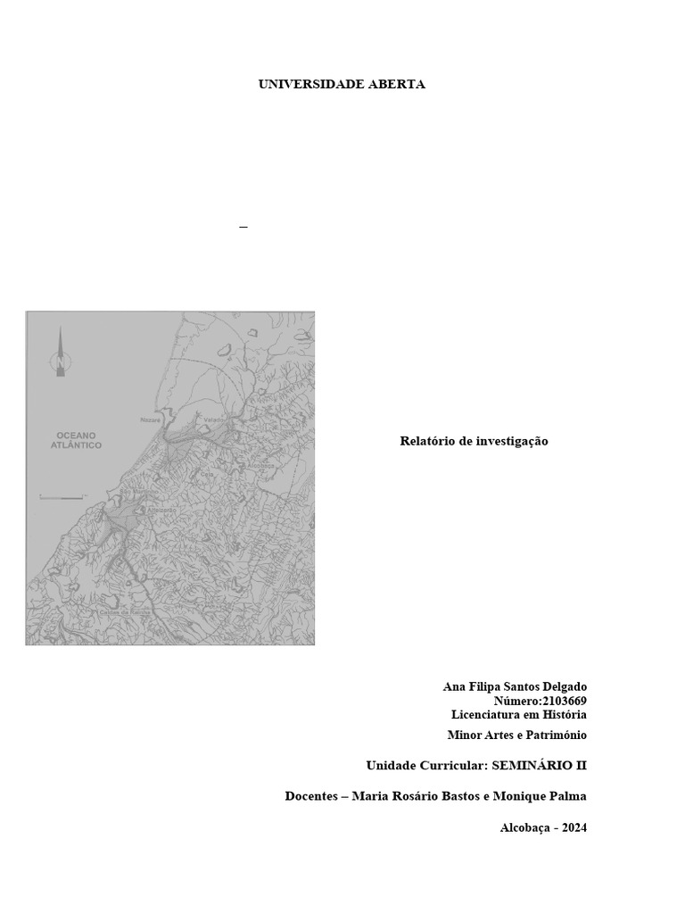 Relatório de Investigação - 2103669 - Ana Delgado | PDF