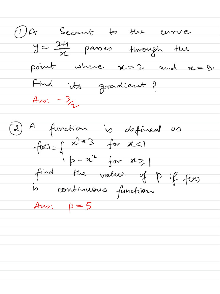 HW Differentiation | PDF