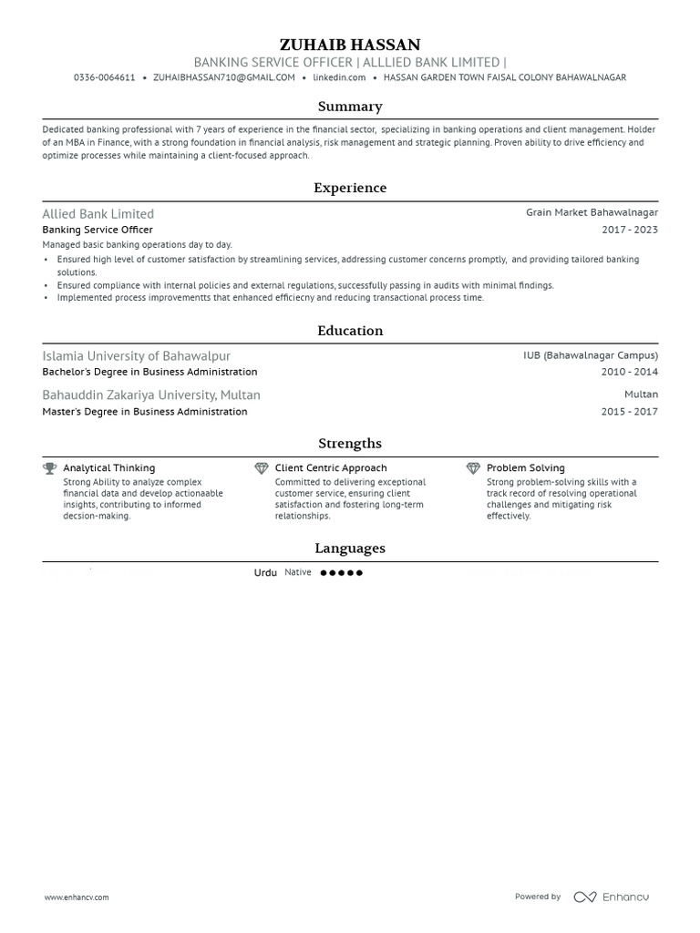 Zuhaib Hassan CV_edited | PDF