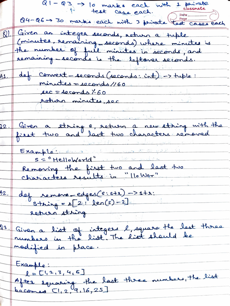 Oppe 2 Python Set 2 | PDF