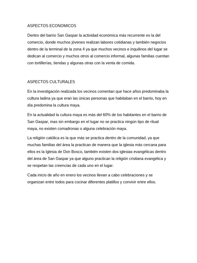 Aspectos Economicos | PDF