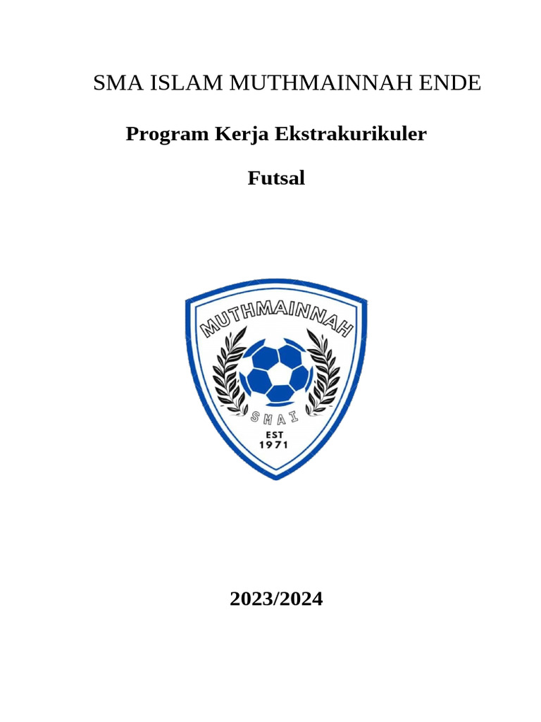 Program Ekstrakurikuler Futsal 2023/2024 | PDF | Ball Games | Sports