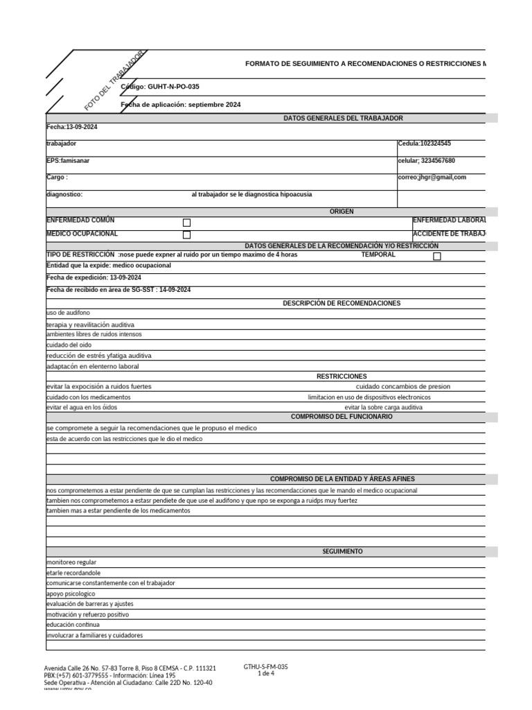 Formato de Divulgacion de Recomendacciones | PDF Formato de Divulgacion de Recomendacciones | PDF