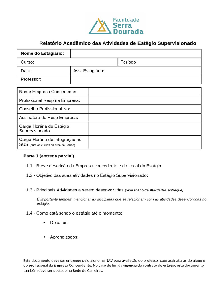 LOR 2024 - Relatório Acadêmico Parcial e Final - Mod 1 | PDF