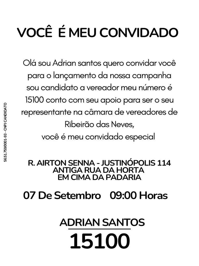 Carta para Culto Convite Minimalista Branco A4 (Papéis timbrados).pdf | PDF Carta para Culto Convite Minimalista Branco A4 (Papéis timbrados).pdf | PDF
