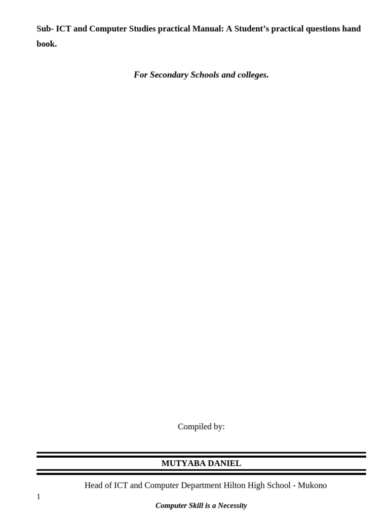 Edited Practical Ict Book 2017 | PDF