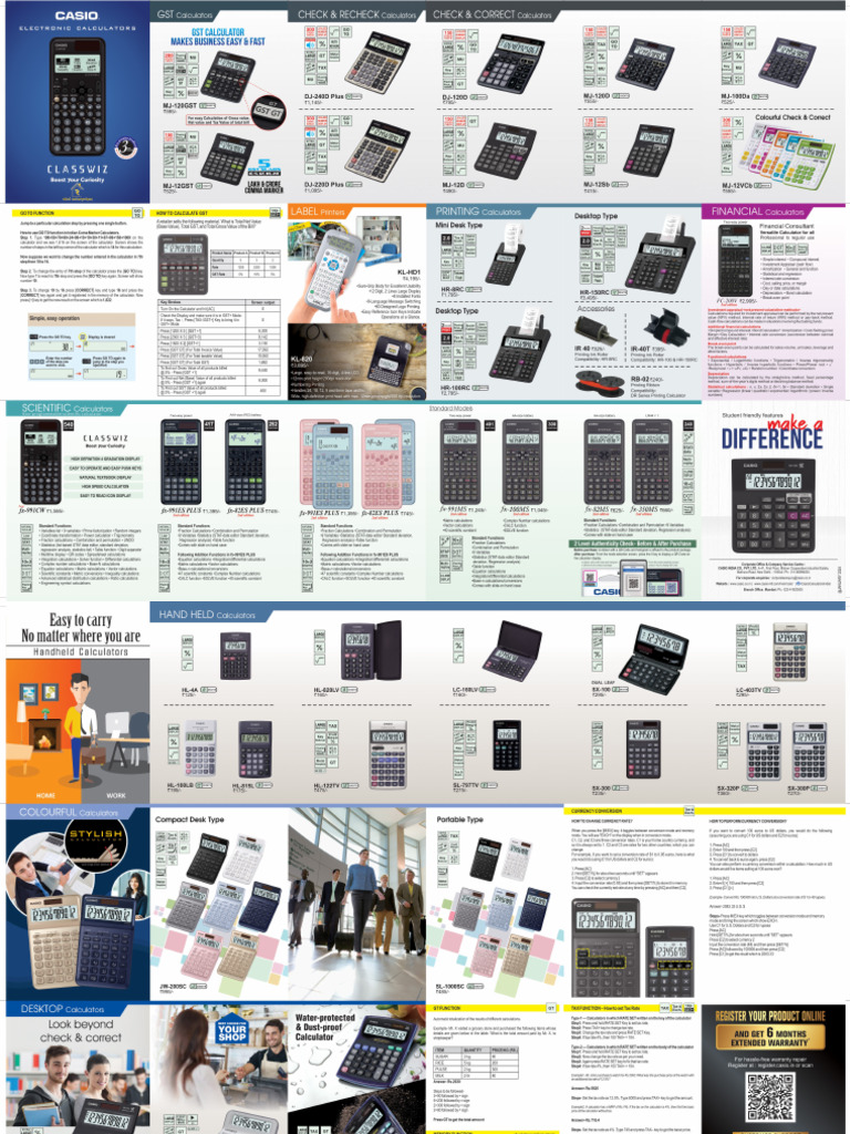 Casio SS Catalouge Calculators Sep 2024 | PDF