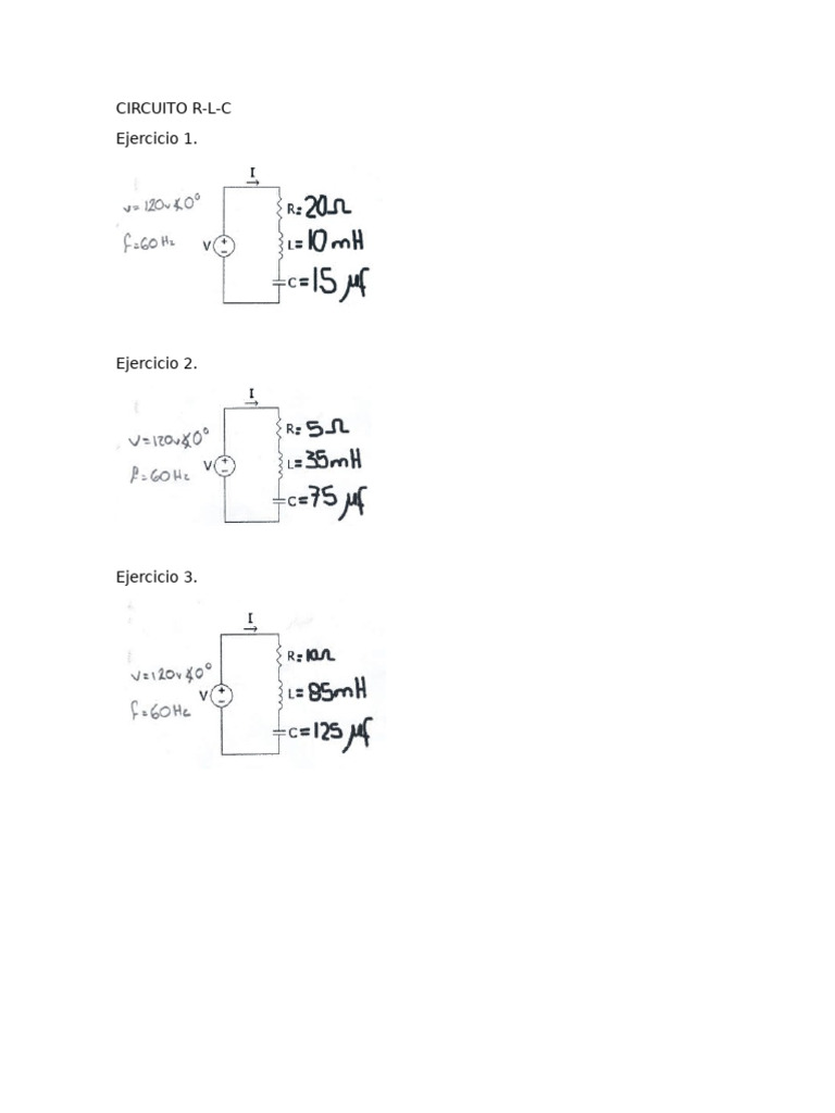CIRCUITOS R-L-C | PDF