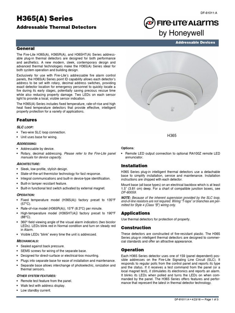 H365 Ficha Técnica | PDF