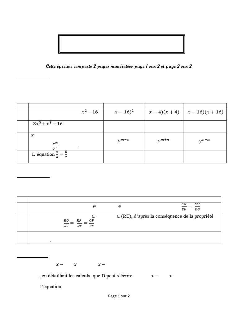 DEVOIR 3E Vendredi 21 Octobre 2022 | PDF