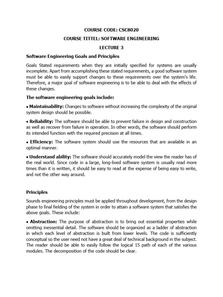 Software Engineering Lecture 3 | PDF