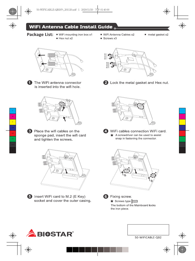 WiFi Antenna Cable Install Guide | PDF