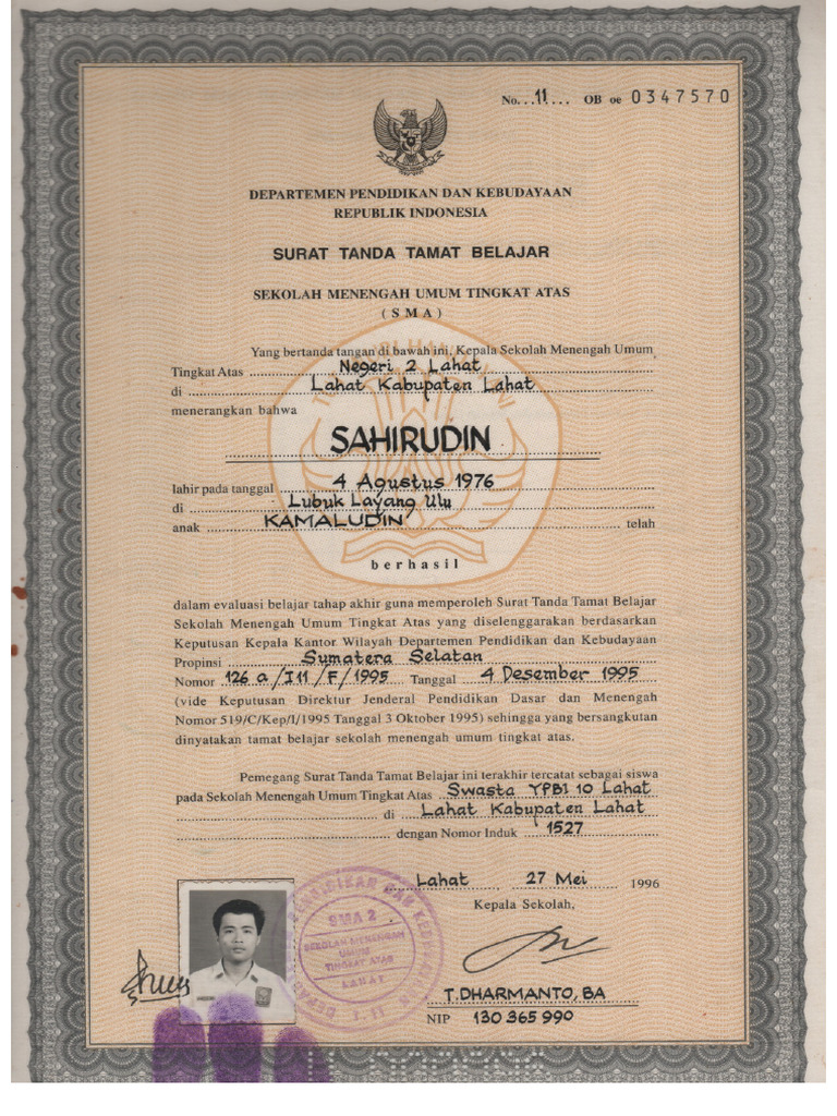 Ijazah Sma | PDF
