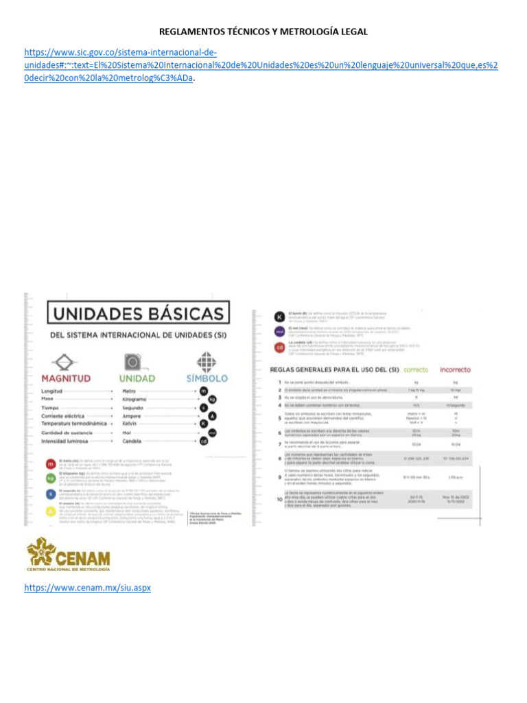 Reglamentos Técnicos y Metrología Legal | PDF