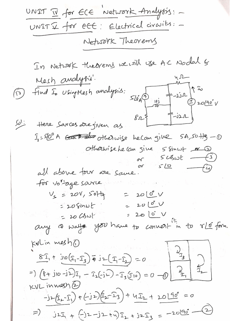 Circuits Theorems Ece - IV, EEE-V | PDF