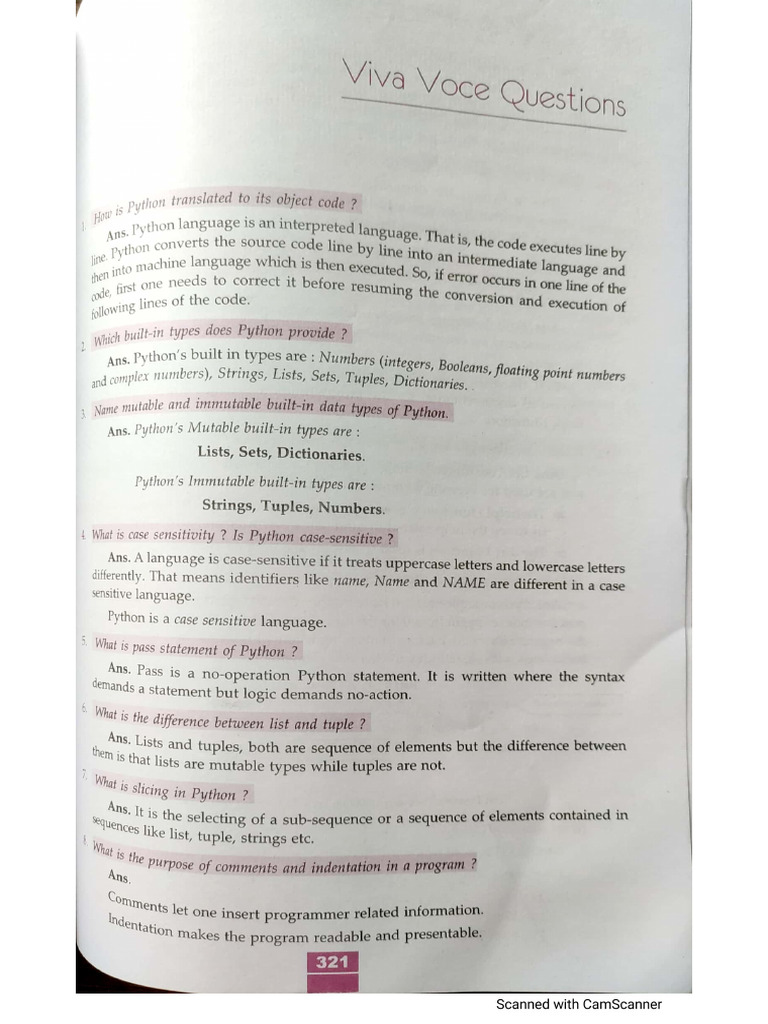 CS Viva Questions | PDF