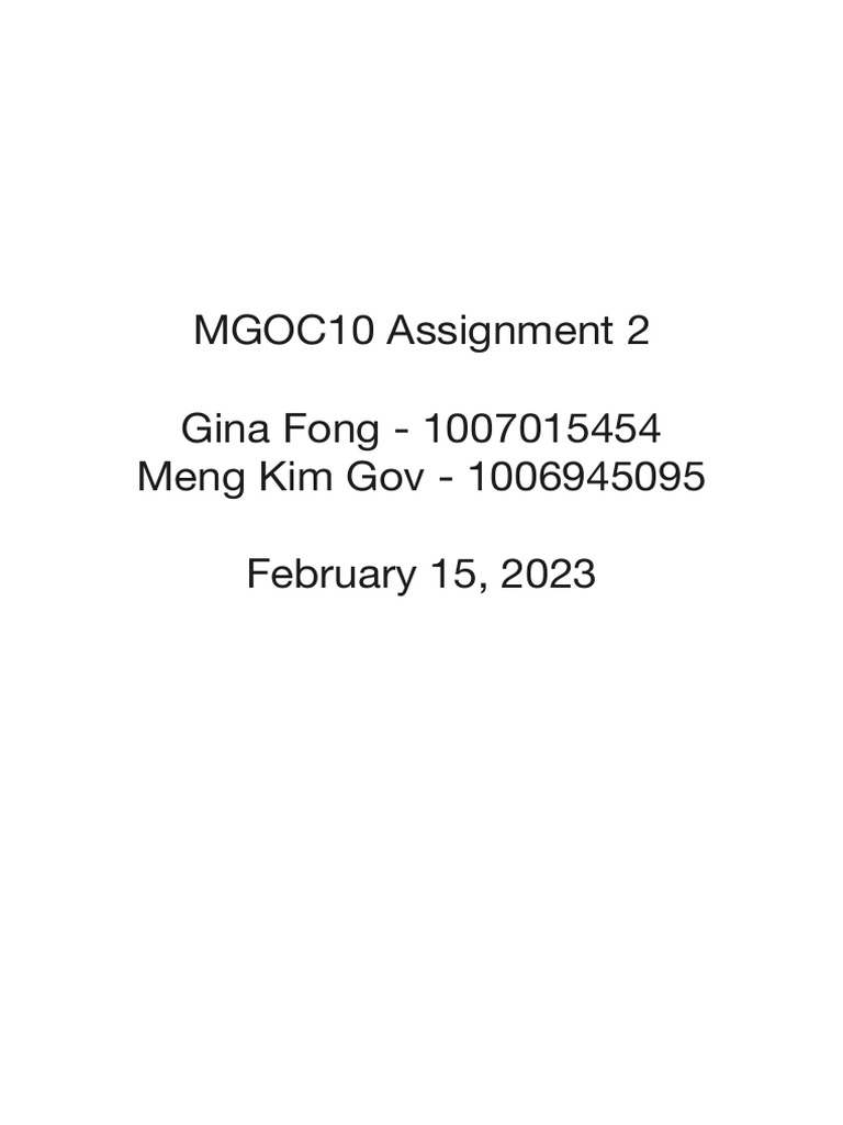 MGOC10 Assignment 2-2 | PDF