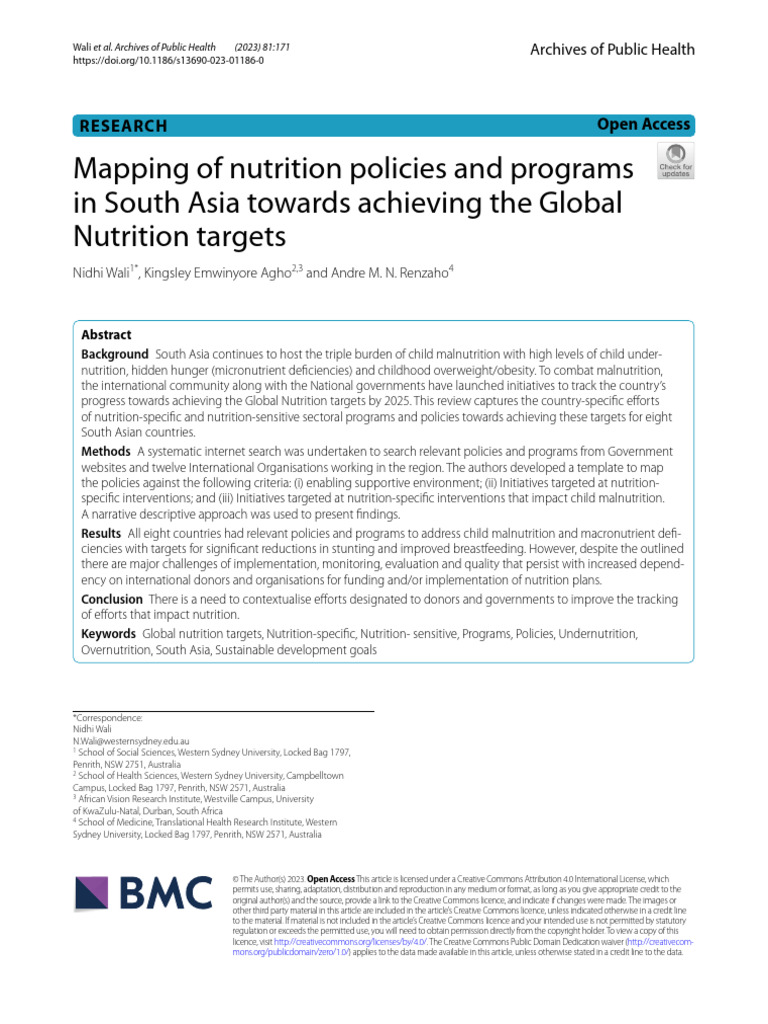 Nutrition Policy | PDF