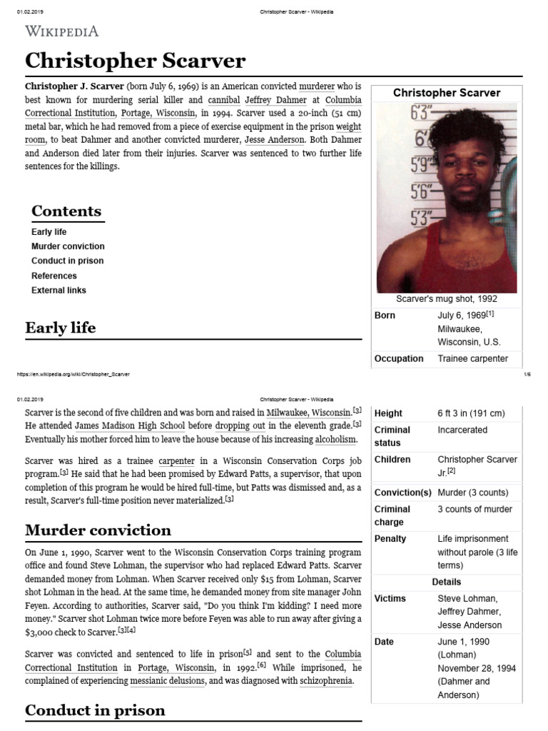 Christopher Scarver - Wikipedia | PDF